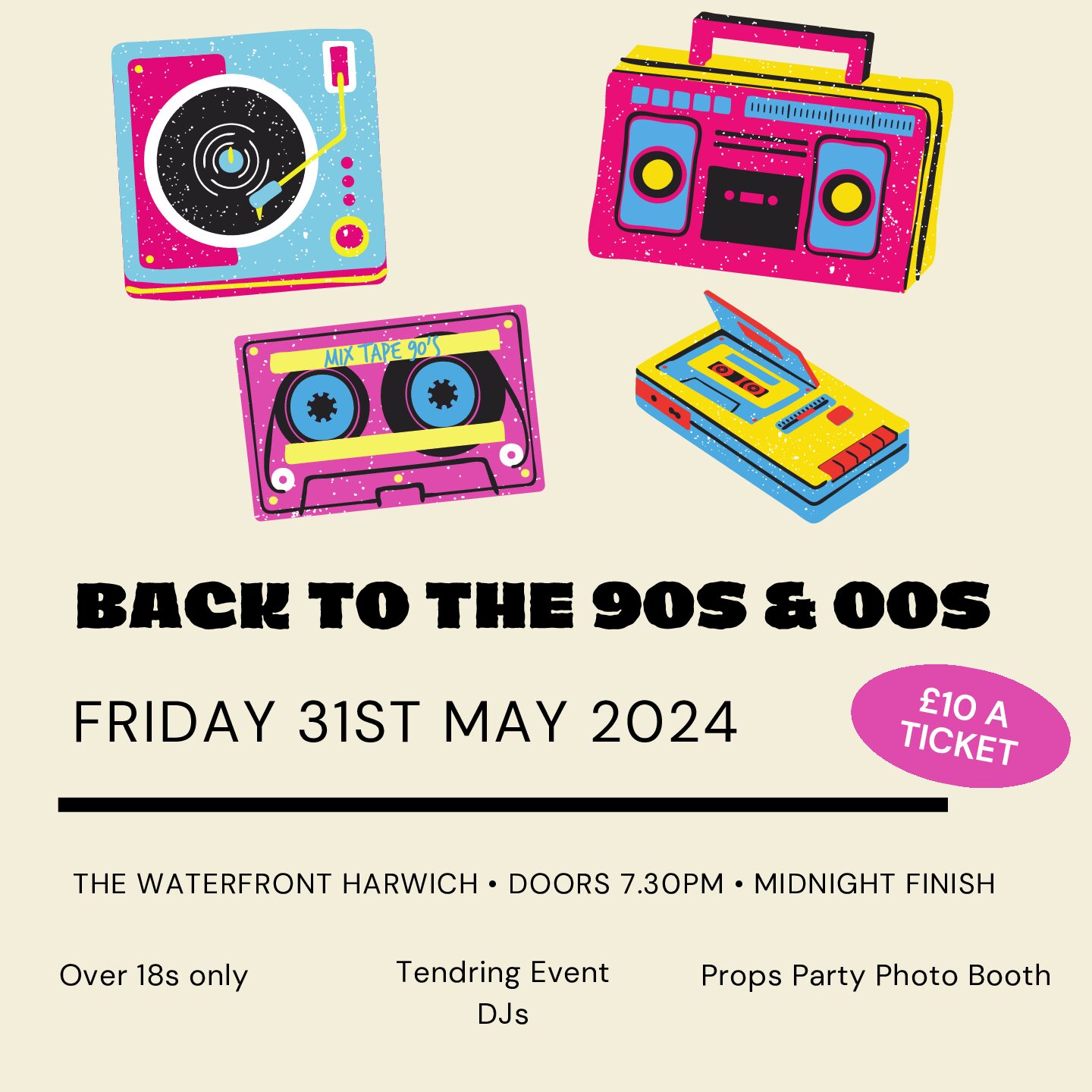 TICKETS NOW ON SALE FOR 90s/00s PARTY! | The Waterfront - Harwich